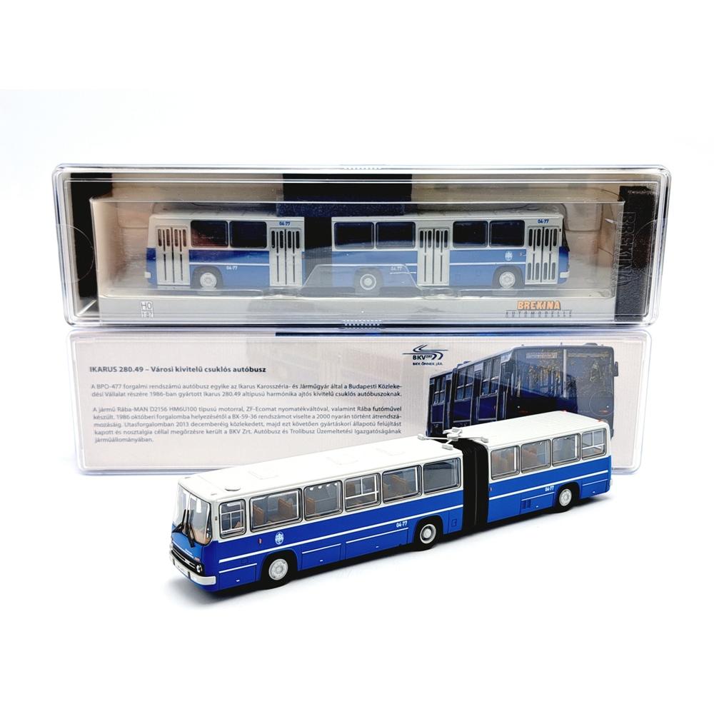 Ikarus 280 BKV városi autóbusz modell 1:87 méretben Brekina gyártmány