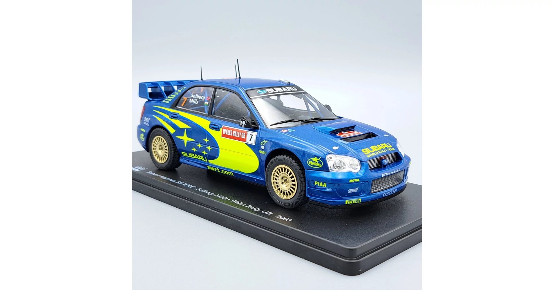 Subaru Impreza S9 WRC fém modell autó 1:24-es méretben