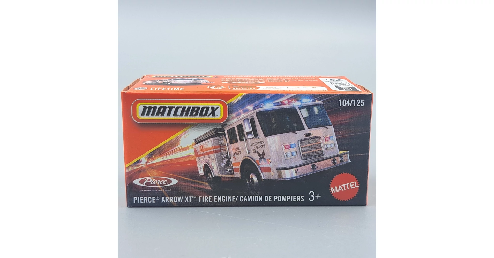 Pierce Arrow XT tűzoltó Matchbox D fém modell autó 1:64 méretben