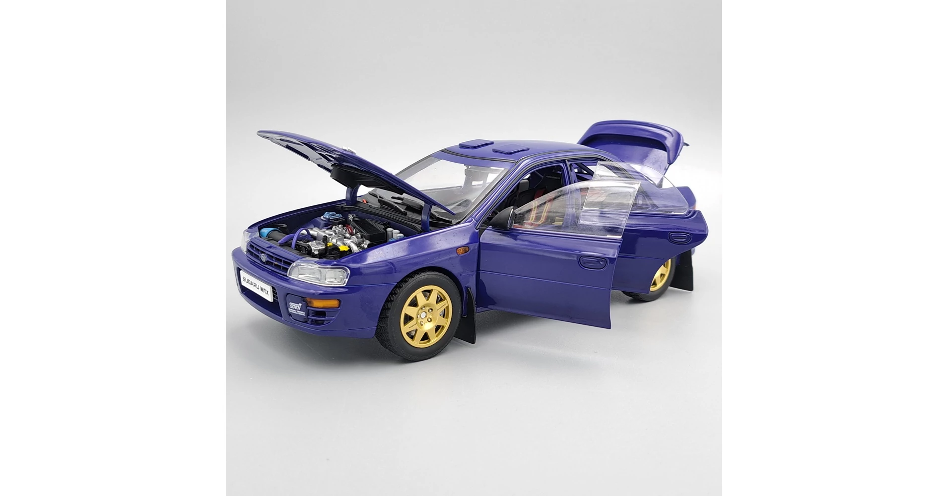 Subaru Impreza STI fém modell autó 1:18-es méretben