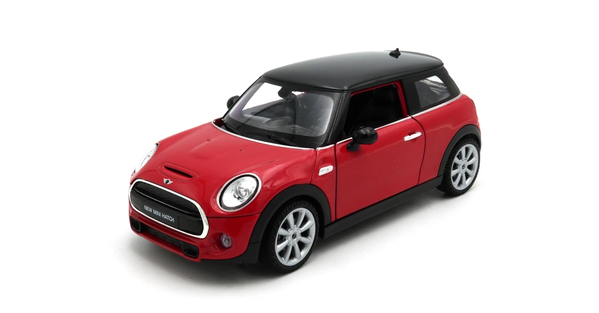 Mini Cooper S (New Mini) egy 1:24 méretarányú modellautó dobozban