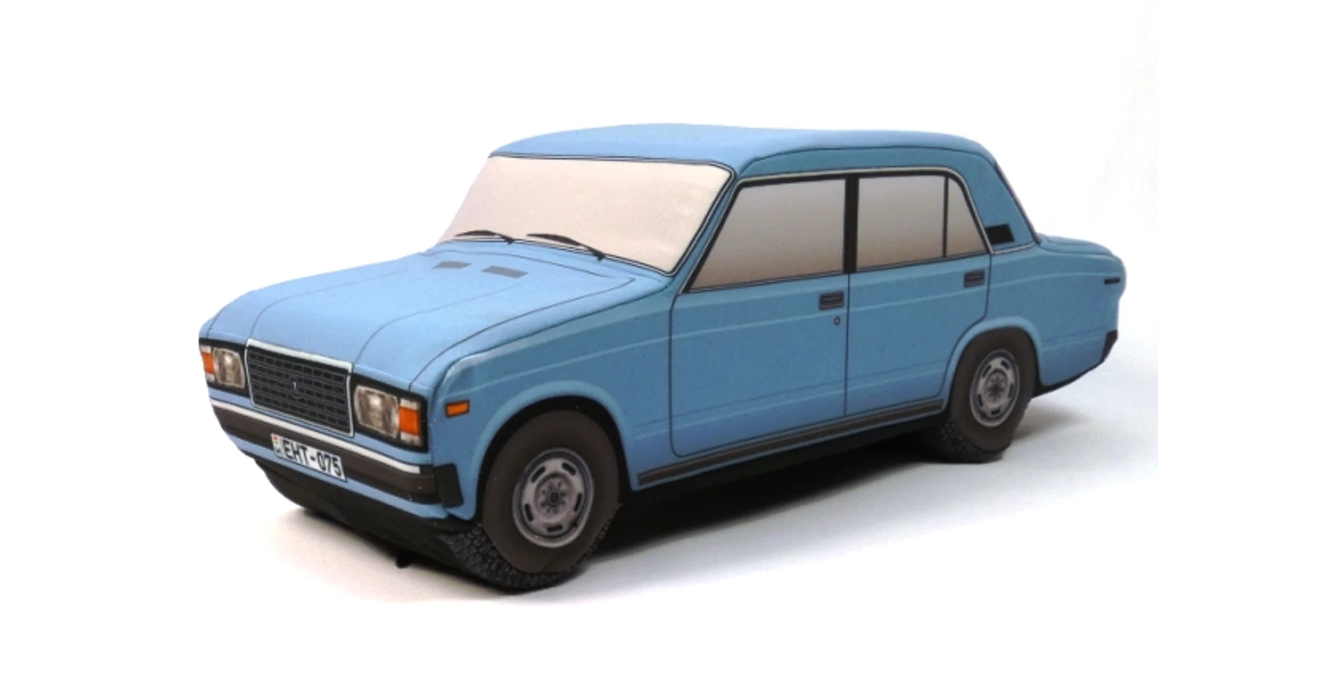 Plüss Lada 2107 jármű gyerekeknek és felnőtteknek.