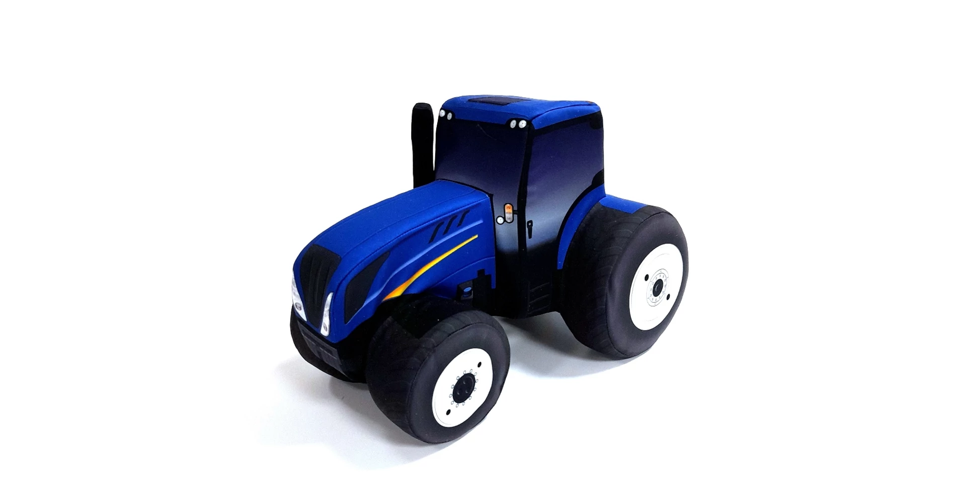 Plüss Traktor Kék jármű gyerekeknek és felnőtteknek.